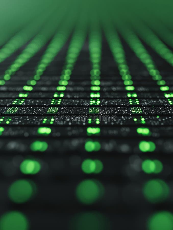 Green Pathways Forming Energy Circuits in a Digital Landscape of Light ...