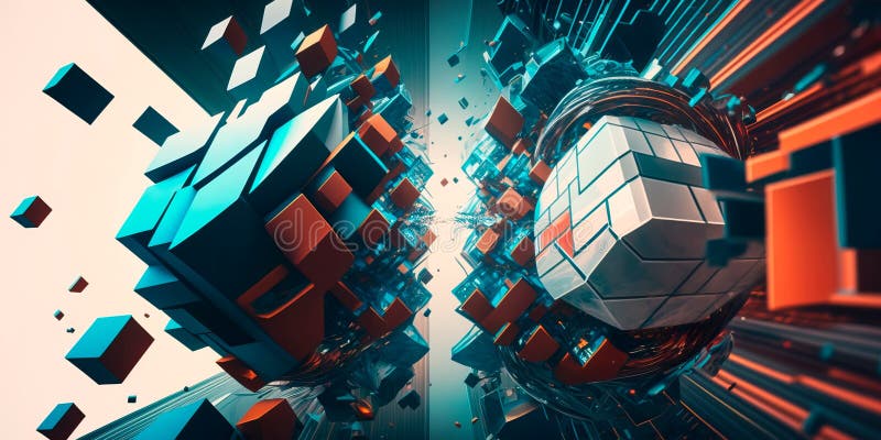 Abstract Image Depicting the Interaction between Data Sets and Machine Learning Models ...