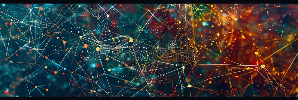 An Abstract Image Depicting a Neural Network, Showcasing Its Complex Structure and Intricate ...