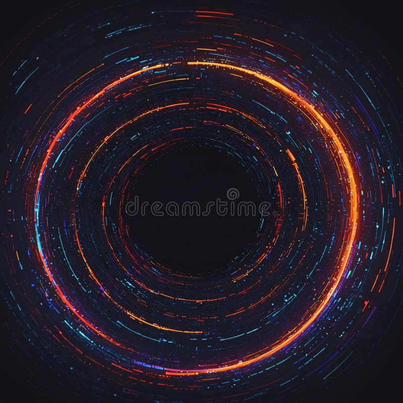 An Abstract Image Depicting a Tunnel Made with Glowing Lines of Code or ...
