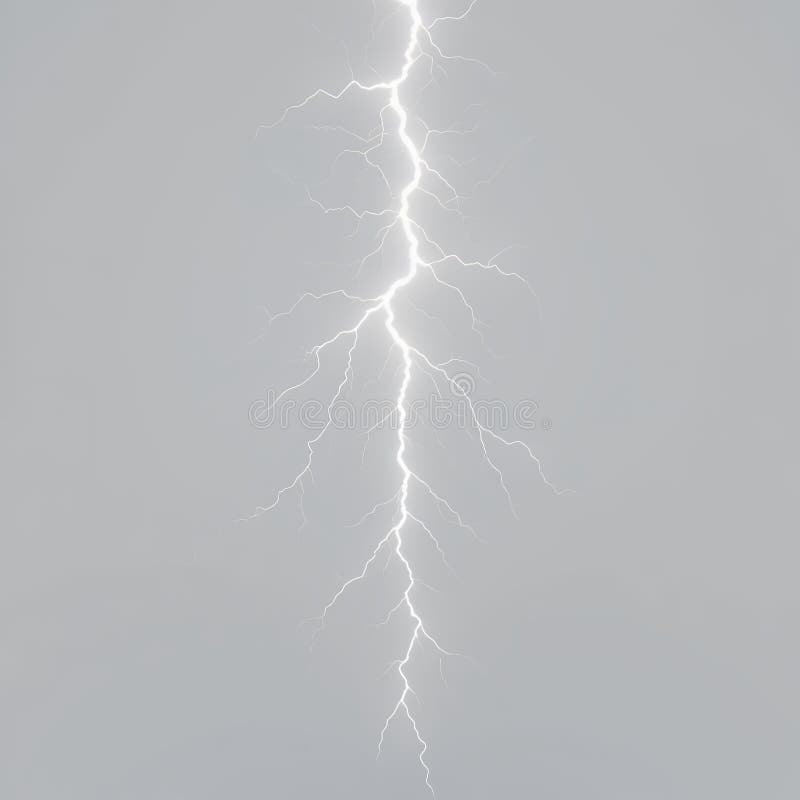 Abstract White Lightning Bolt on Light Gray Background Digital Art ...