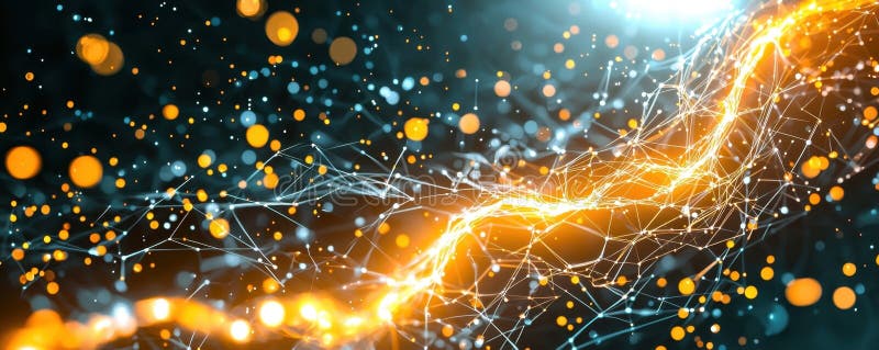 The Abstract Image Depicts A Complex Network Of Interconnected Dots And Lines Symbolizing The