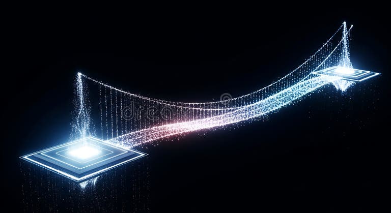 Abstract Data Bridge stock illustration. Illustration of crypto - 394656187