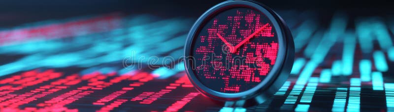 Digital Clock Data Time Finance Market Trading Deadline Technology ...