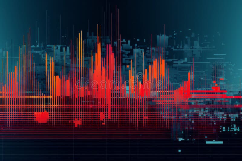 An Abstract Image of a Digital Sound Wave Stock Illustration ...