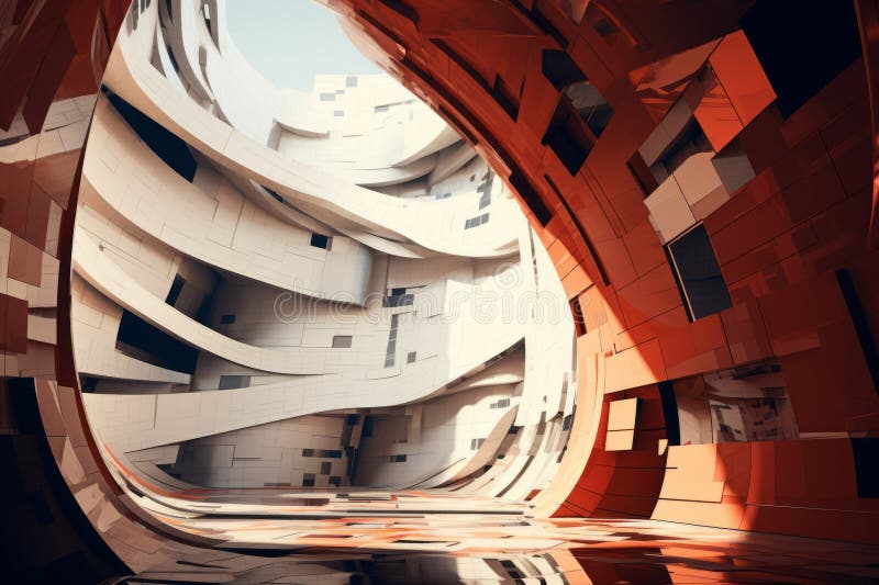 An Abstract Image of Distorted Architecture, Defying Conventional ...