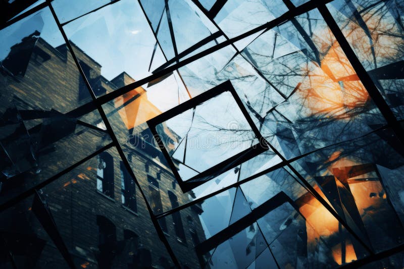 An Abstract Image of a Distorted Window View, Distorting Reality ...