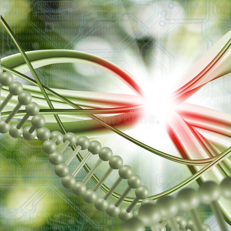 Abstract Image of a DNA Chain Stock Illustration - Illustration of ...