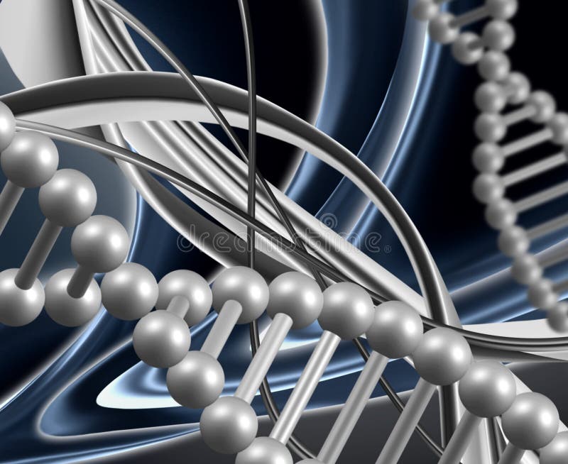 Abstract Image of a DNA Chain Stock Illustration - Illustration of ...
