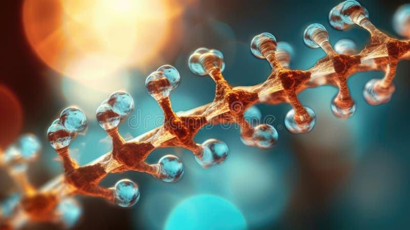 Abstract Image of DNA Strand Stock Illustration - Illustration of ...