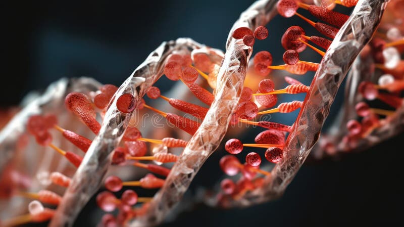 Abstract Image of DNA Strand Stock Illustration - Illustration of ...