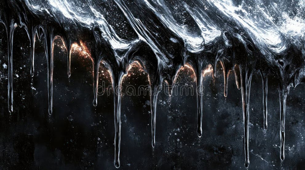 Dark Abstract Dripping Liquid, Glowing Galaxy Texture Stock ...