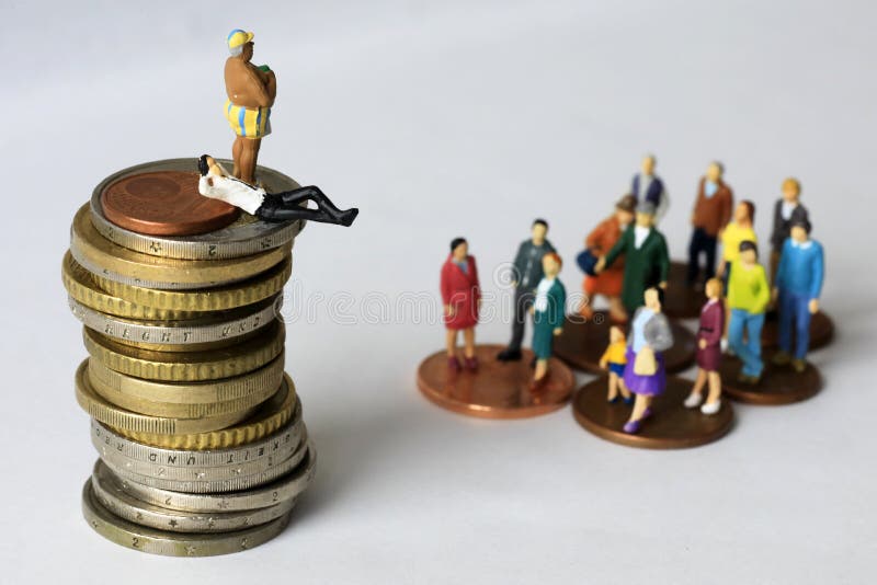 Abstract Image of Economic Inequality Stock Photo - Image of coin ...