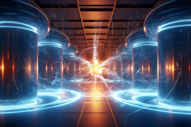 An Abstract Image of Electric Arcs in a High-voltage Laboratory Stock ...