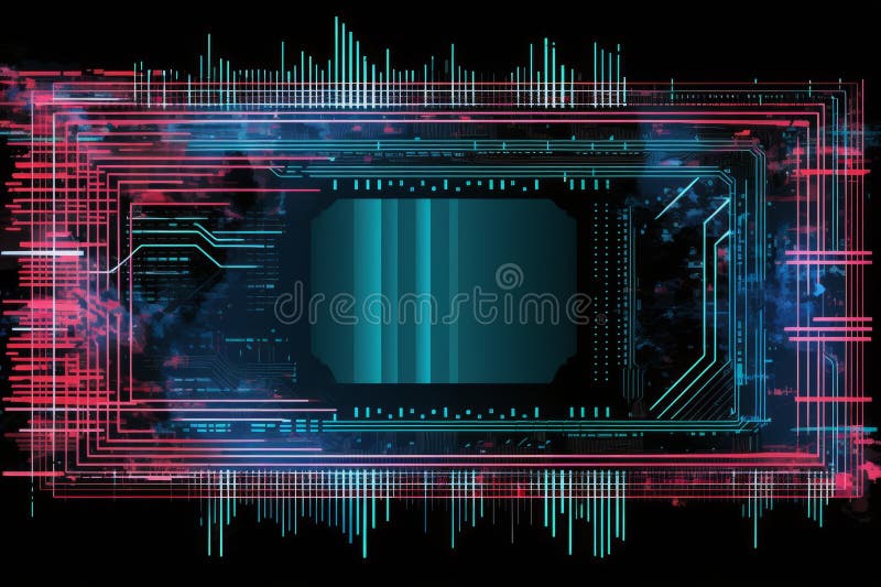 An Abstract Image of an Electronic Circuit Board Stock Illustration ...