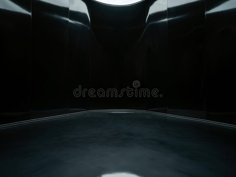 Abstract Image of an Empty Black Room Stock Illustration - Illustration ...