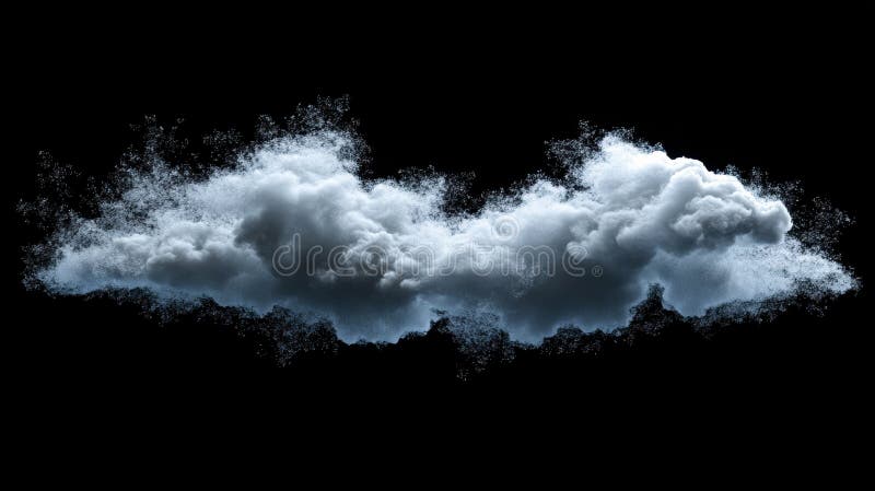 Abstract Dark Cloud Formation on Black Background with Mist Effects ...