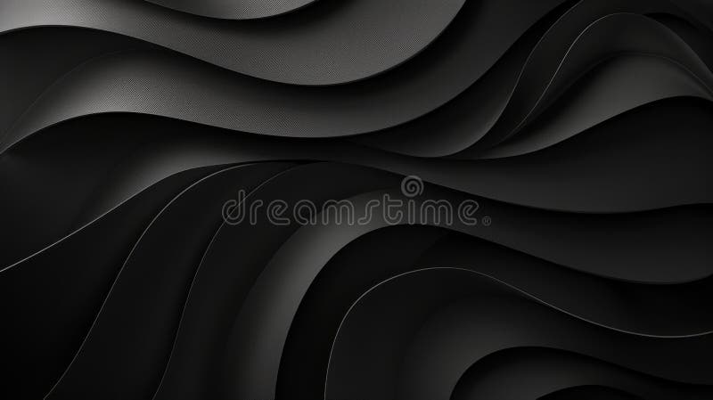 Abstract Black Wavy Lines Background, Generative AI Stock Image - Image ...