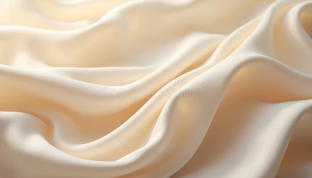 Abstract Image Features Soft Beige Cream Wavy Patterns, Creating Smooth ...
