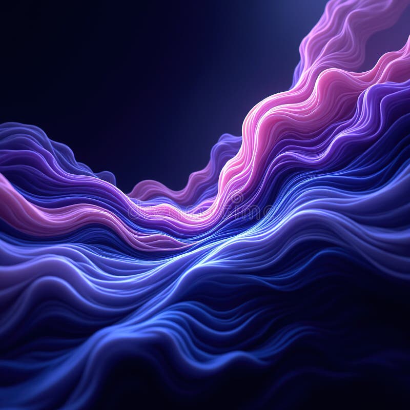 Abstract Wave Patterns of Colorful Fluid Shapes in Motion Stock Illustration - Illustration of ...