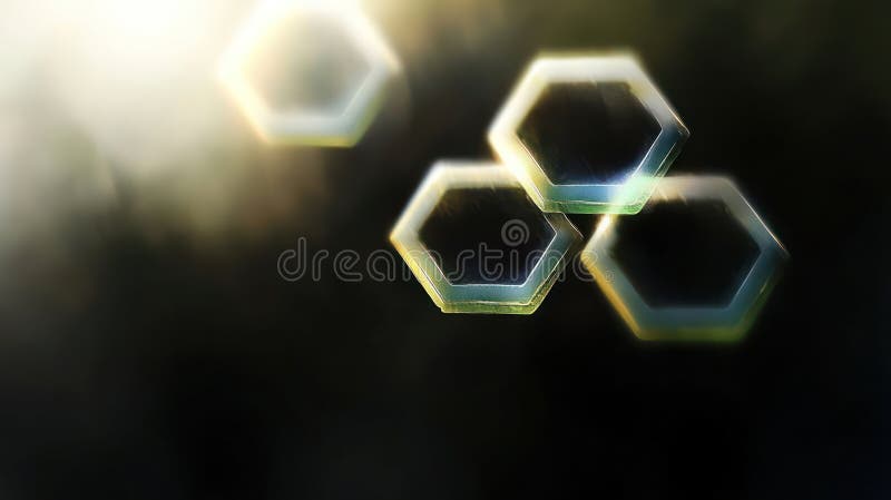 Abstract Image Featuring Blurred Hexagonal Shapes with a Soft Light ...