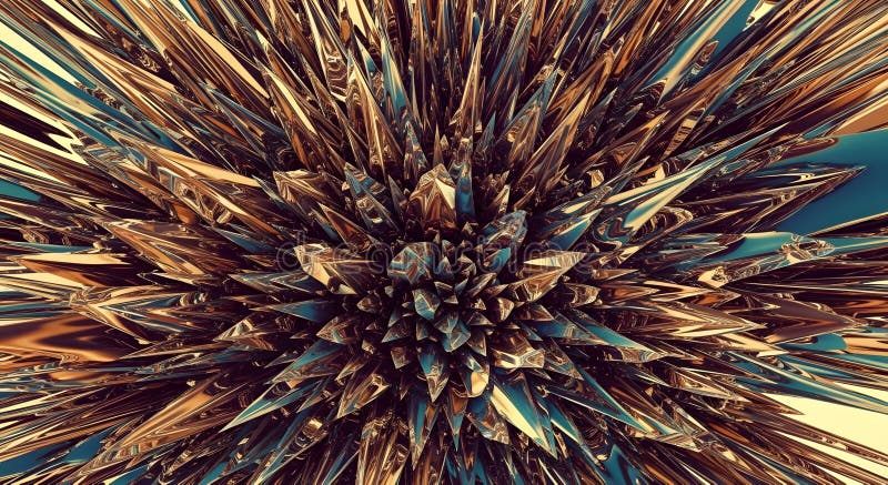 Abstract Metallic Spike Burst Stock Image - Image of dynamic ...