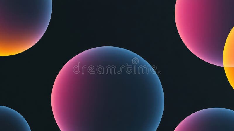 Abstract Image Featuring Colorful Spheres on a Dark Background ...