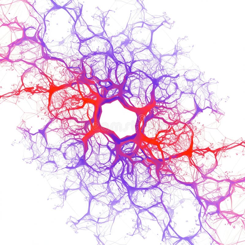 Abstract Image Featuring a Complex Network of Branching, Tree-like ...