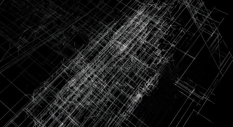 Abstract Image Featuring a Complex Network of Thin White Lines ...