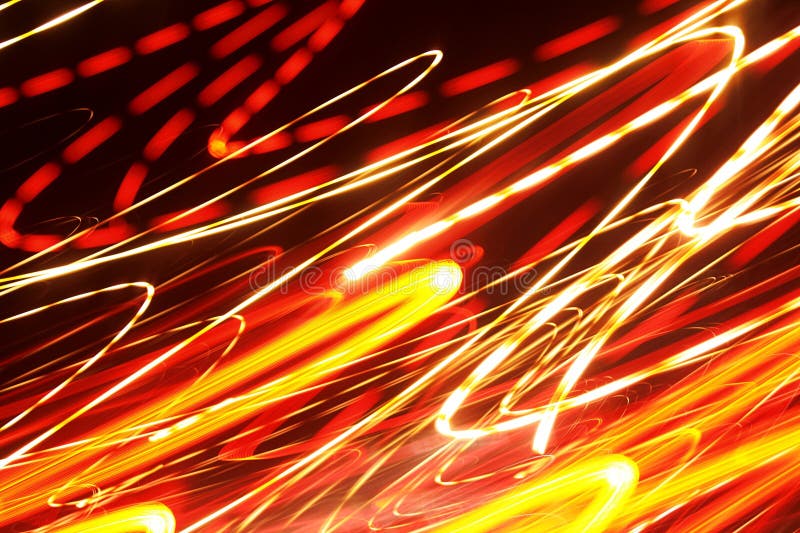 Abstract Background: Long Exposure of Red and Orange Light Trails on ...