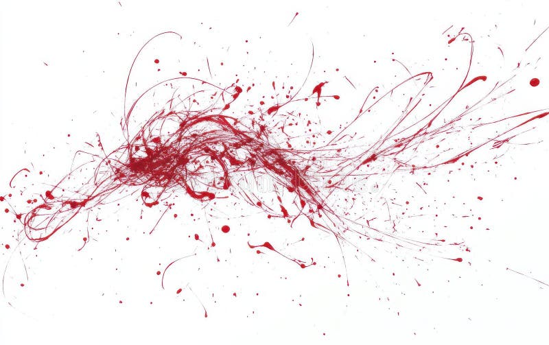 Abstract Red Paint Splatter on White Background Stock Illustration ...