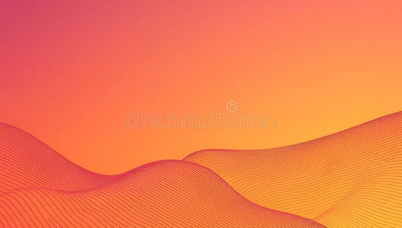 Abstract Orange and Red Linear Wave Pattern Design Stock Illustration ...