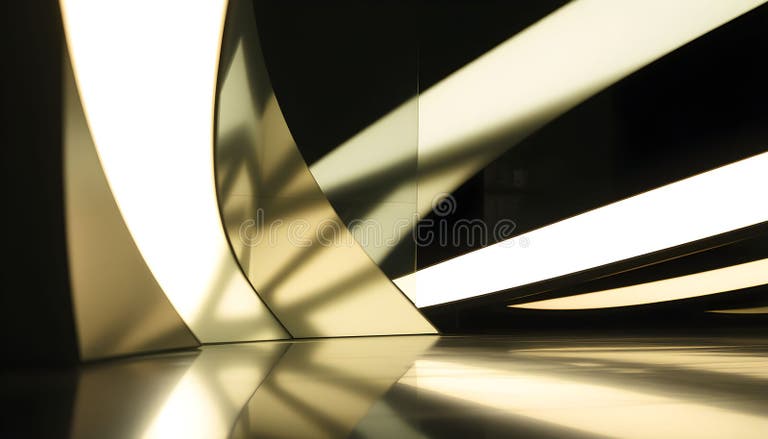 Illuminated Abstract Architectural Forms: a Study in Light and Shadow ...