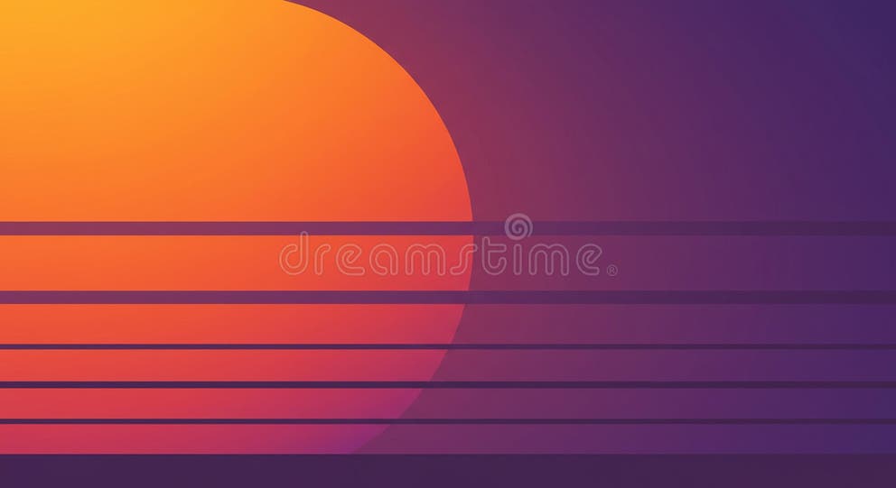 Abstract Image Featuring a Large, Orange Semi-circle Representing the ...