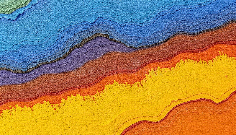 Abstract Image Featuring Layered Colors Resembling Topographic Map ...
