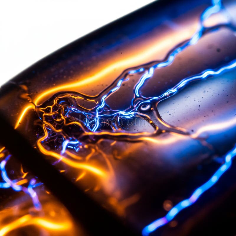 Abstract Image Featuring a Luminous Pattern Resembling Electric Sparks ...
