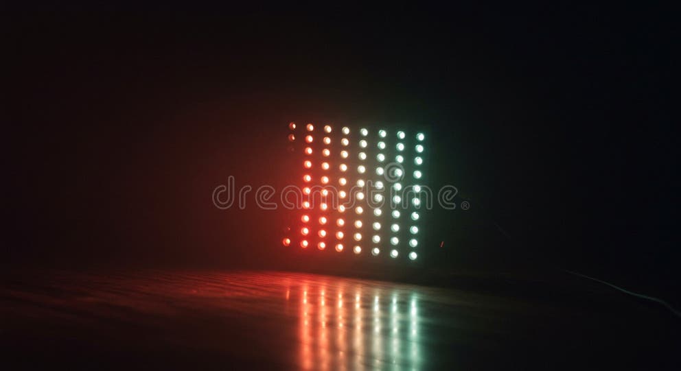 Abstract LED Panel with Reflection Stock Photo - Image of light, grid ...