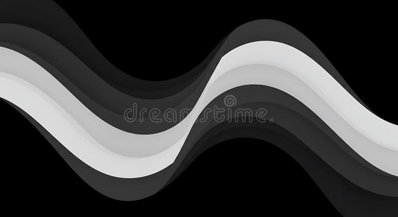 Abstract Image Featuring a Series of Intertwining Wavy Bands in Shades ...