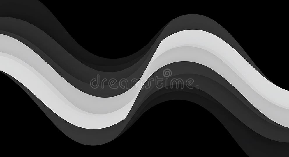 Abstract Image Featuring a Series of Intertwining Wavy Bands in Shades ...