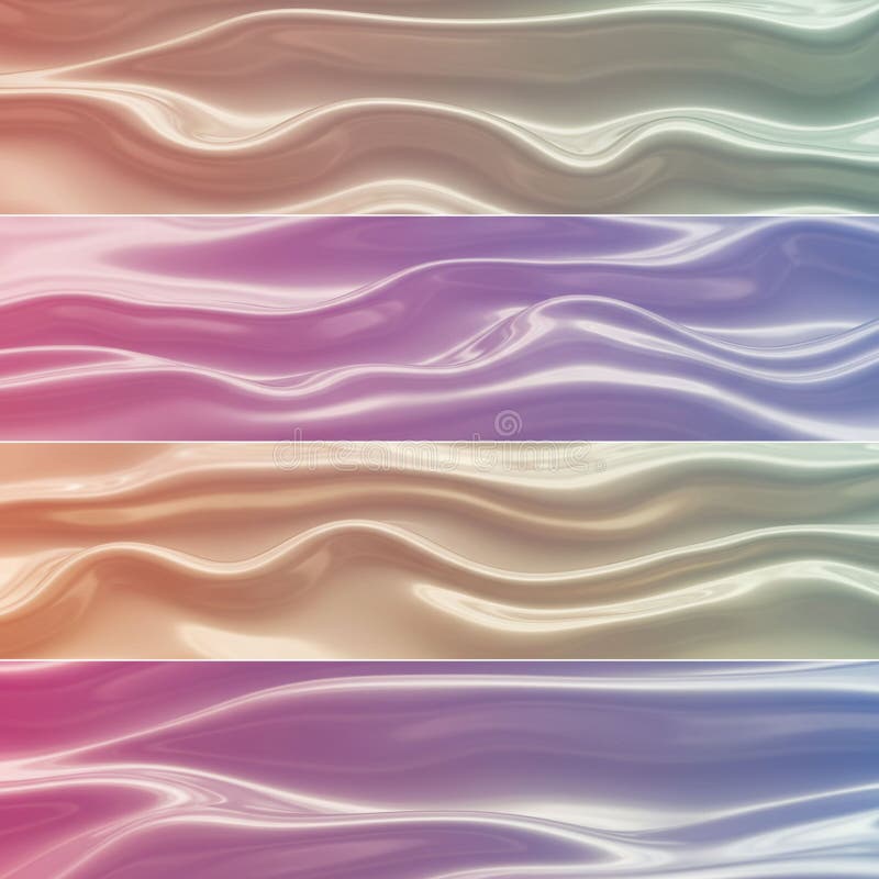 Abstract Image Featuring Smooth, Wavy Textures with a Shiny, Reflective ...