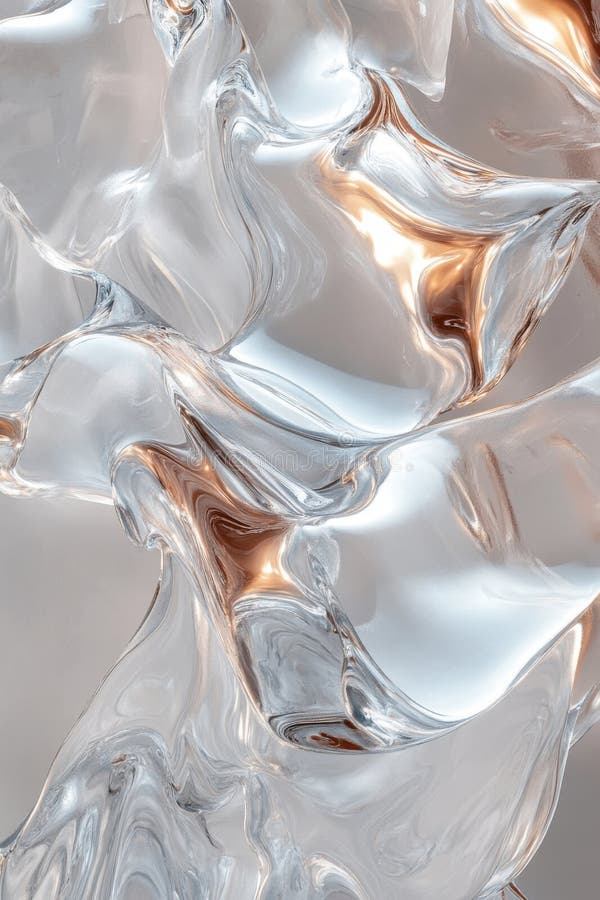 Abstract Swirling Rose Gold and White Fluid Design Stock Illustration ...