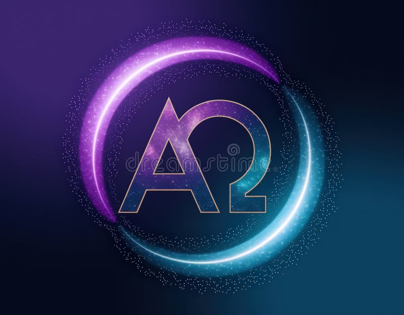 Cosmic Alpha Omega Design Abstract Art Stock Illustration ...