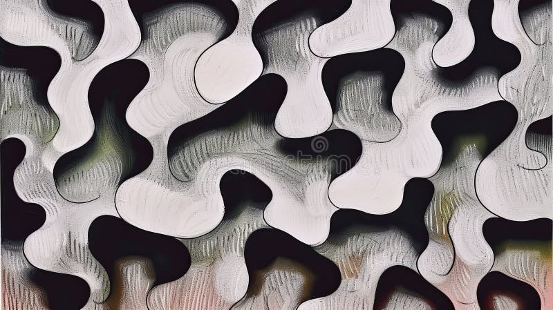 Abstract Grey and Black Curvilinear Tessellated Shapes Stock ...