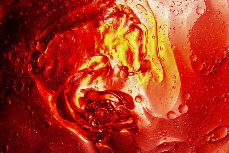 Abstract Red Liquid Texture with Bubbles Stock Photo - Image of ...