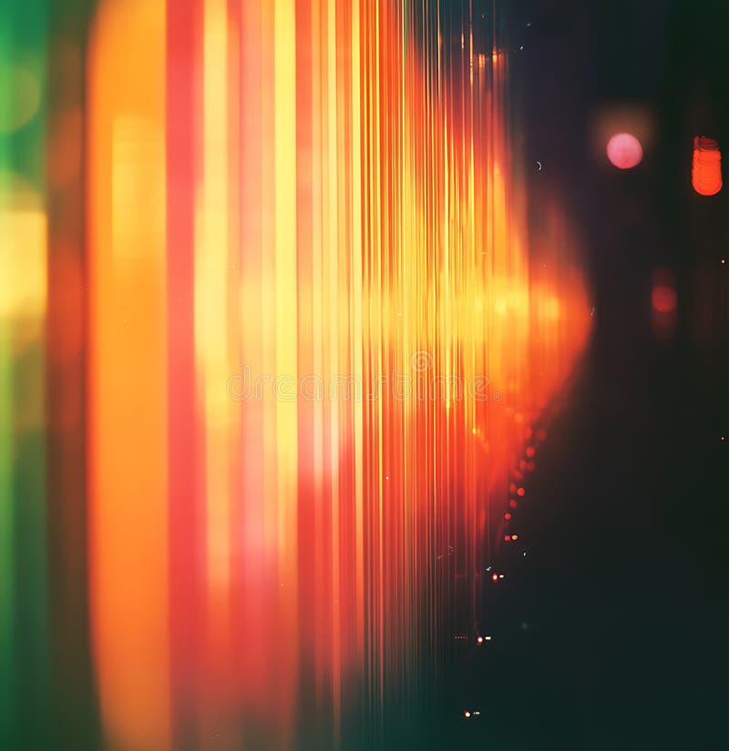 Abstract Image Featuring Vibrant Vertical Light Streaks in Warm Colors ...