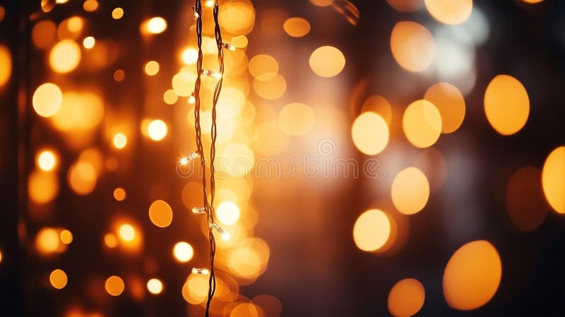 Abstract Yellow Bokeh Lights on Dark Background â€ Dreamy Blurred ...