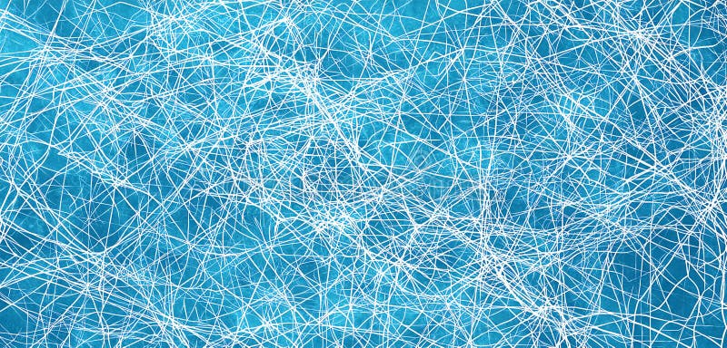 Abstract Blue and White Line Art: a Textured Web of Intertwined Lines ...