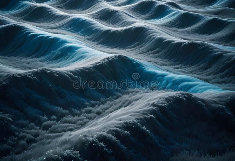 Abstract Image of a Field of Undulating Waves, Resembling a Surreal ...