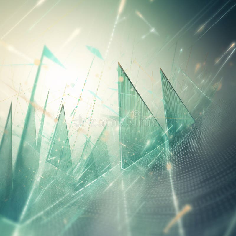 Abstract Image of Financial Chart with Arrows and Lines Pointing ...