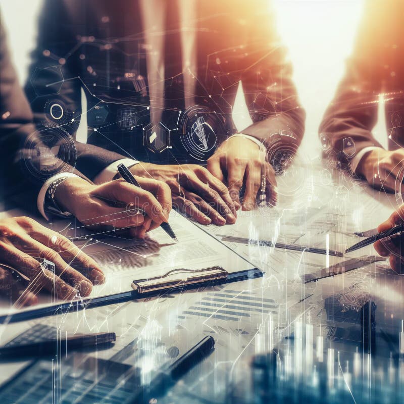 Abstract Image of Financial System Banking Concept Stock Illustration ...